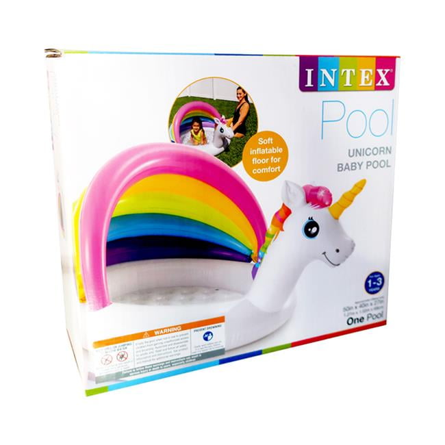 DDI 2358571 Unicorn Baby Pool, White-Rainbow - Case of 6 - Walmart.com