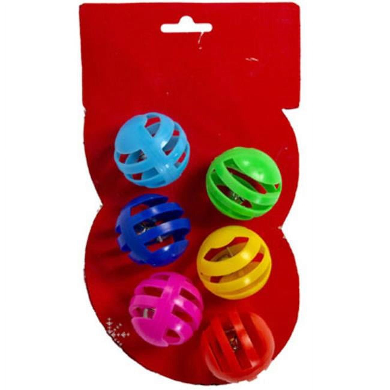 DDI 2361676 Cat Balls with Bell, Assorted Color - 6 Count - Case of 42 ...