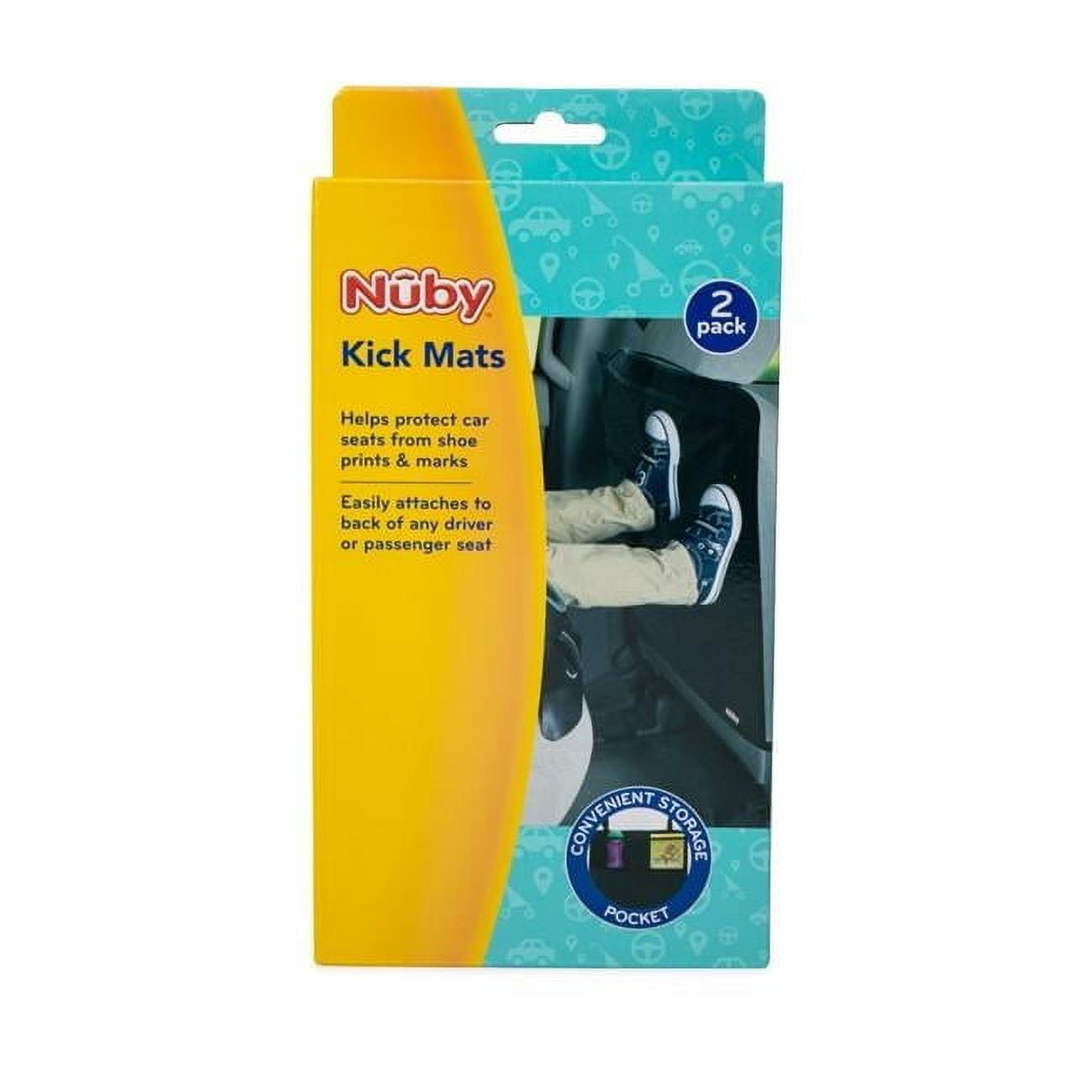 DDI 2362489 Nuby Kick Mats with Storage Compartment, Black - 2 Per Pack ...