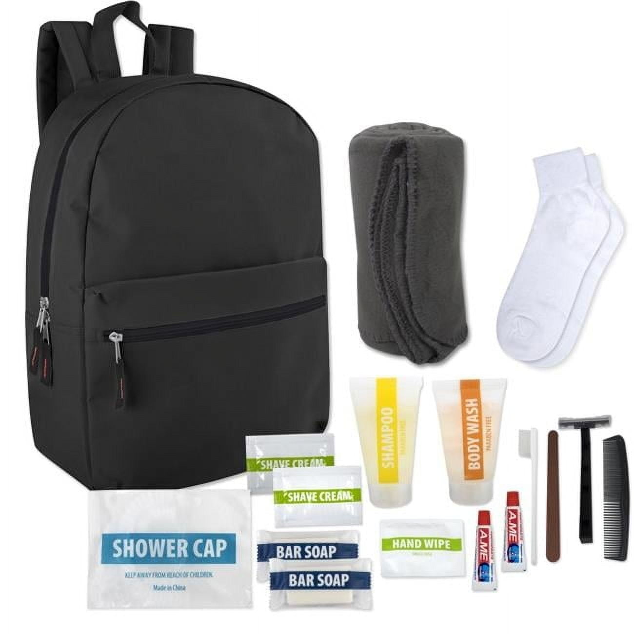 DDI 2362661 Essential Hygiene Kits with Backpack, Socks, Blanket & 15 ...