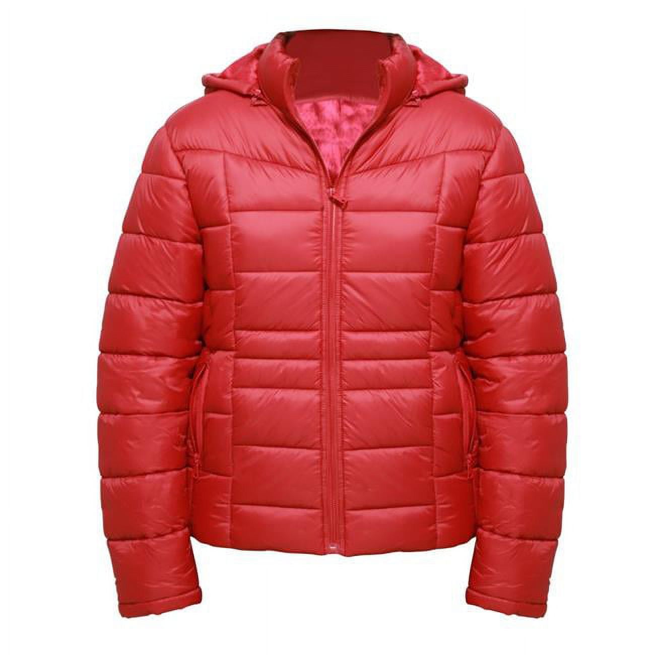 DDI 2363054 Womens 20D Puffer Down Jackets, Red - Small & Extra Large ...
