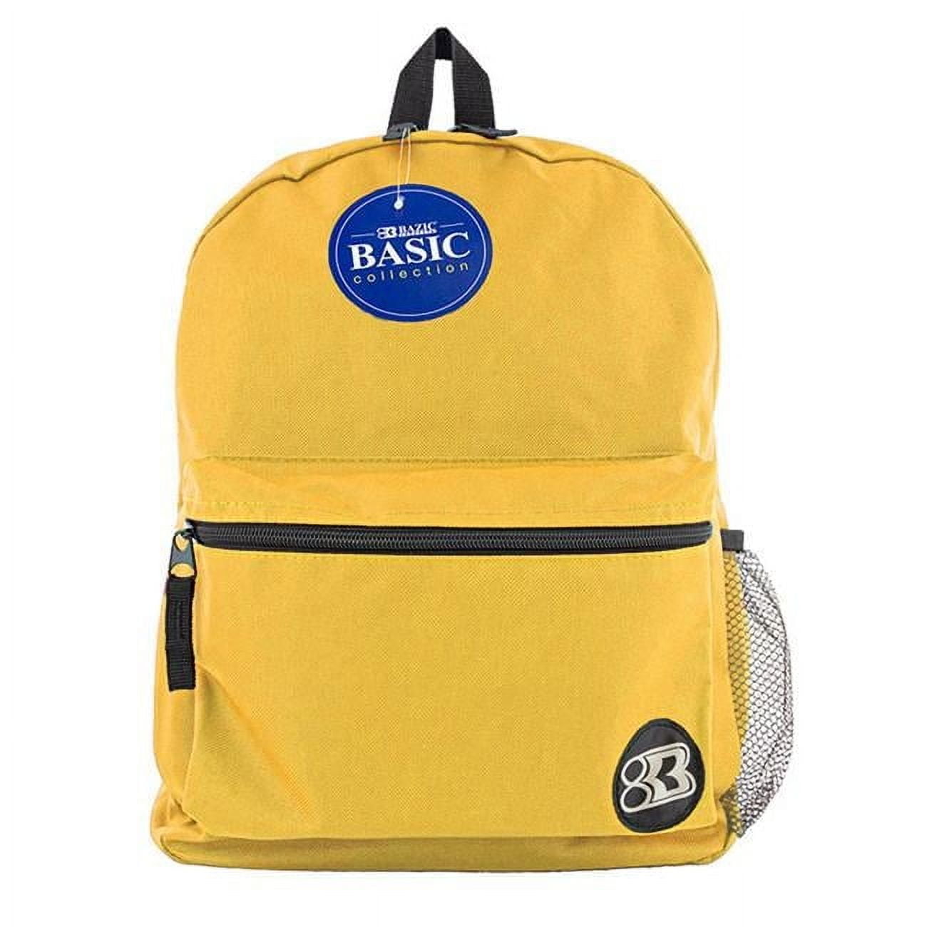 DDI 2363632 16 in. Mesh Pocket Basic Backpacks, Mustard - Case of 12 ...