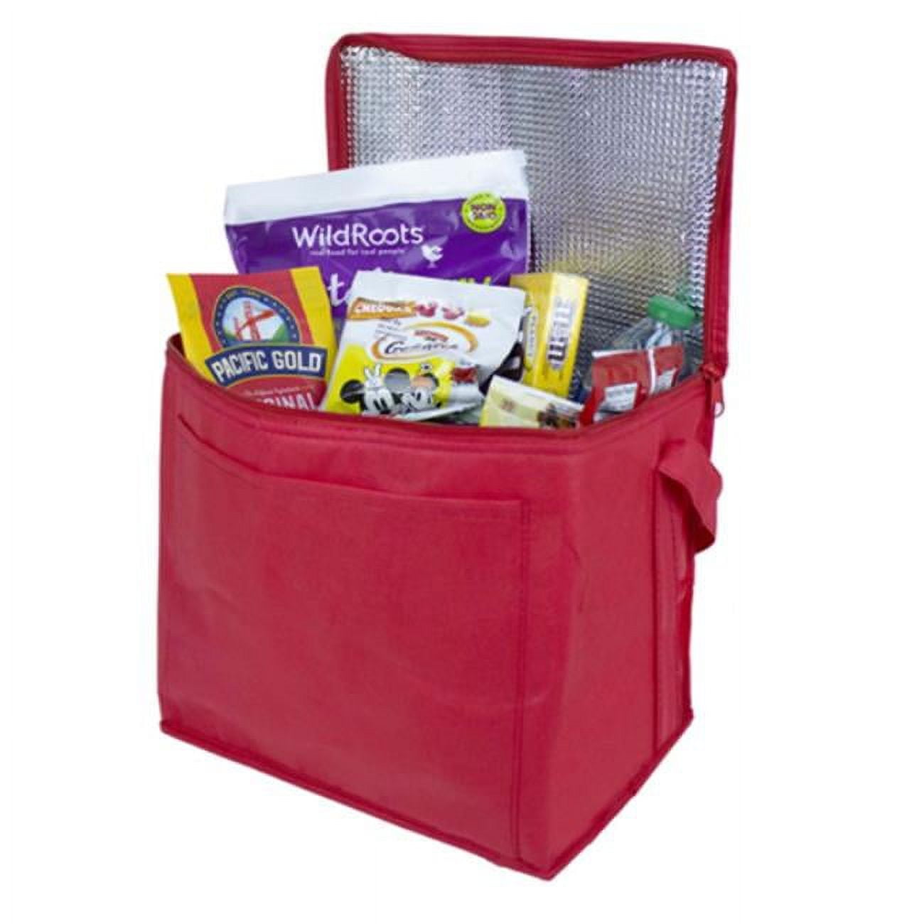 DDI 2364126 Hot & Cold Cooler Bags with Heavy Duty Foil Lined, Red ...