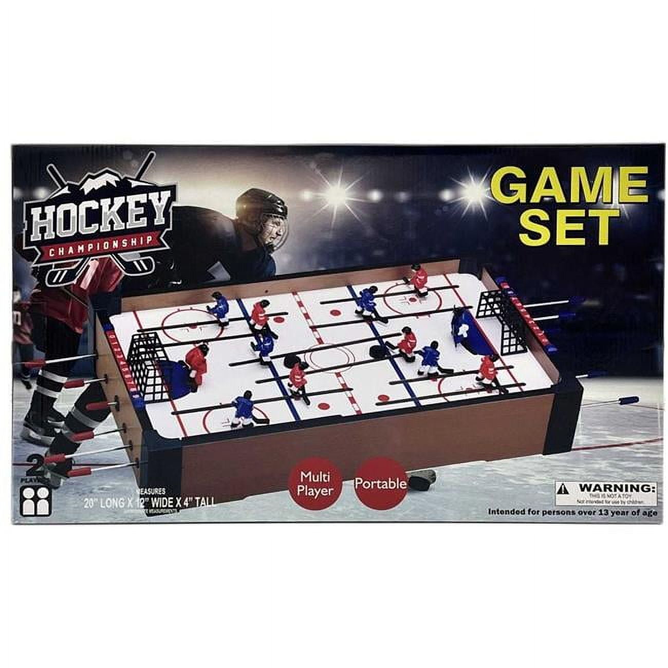 DDI 2364337 20 x 12 in. Portable Multiplayer Hockey Table Games - Case ...