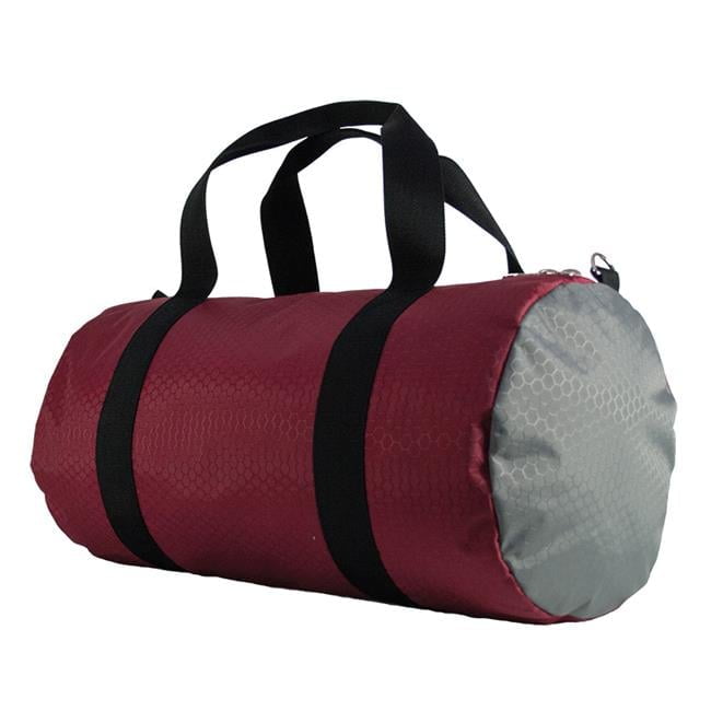 DDI 2364546 40 in. Roll Barrel Bag, Maroon & Silver - Case of 12 ...