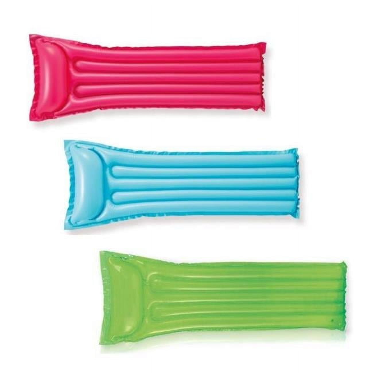 DDI 2364908 72 x 27 in. Inflatable Swim Rafts - Blue, Green & Pink ...