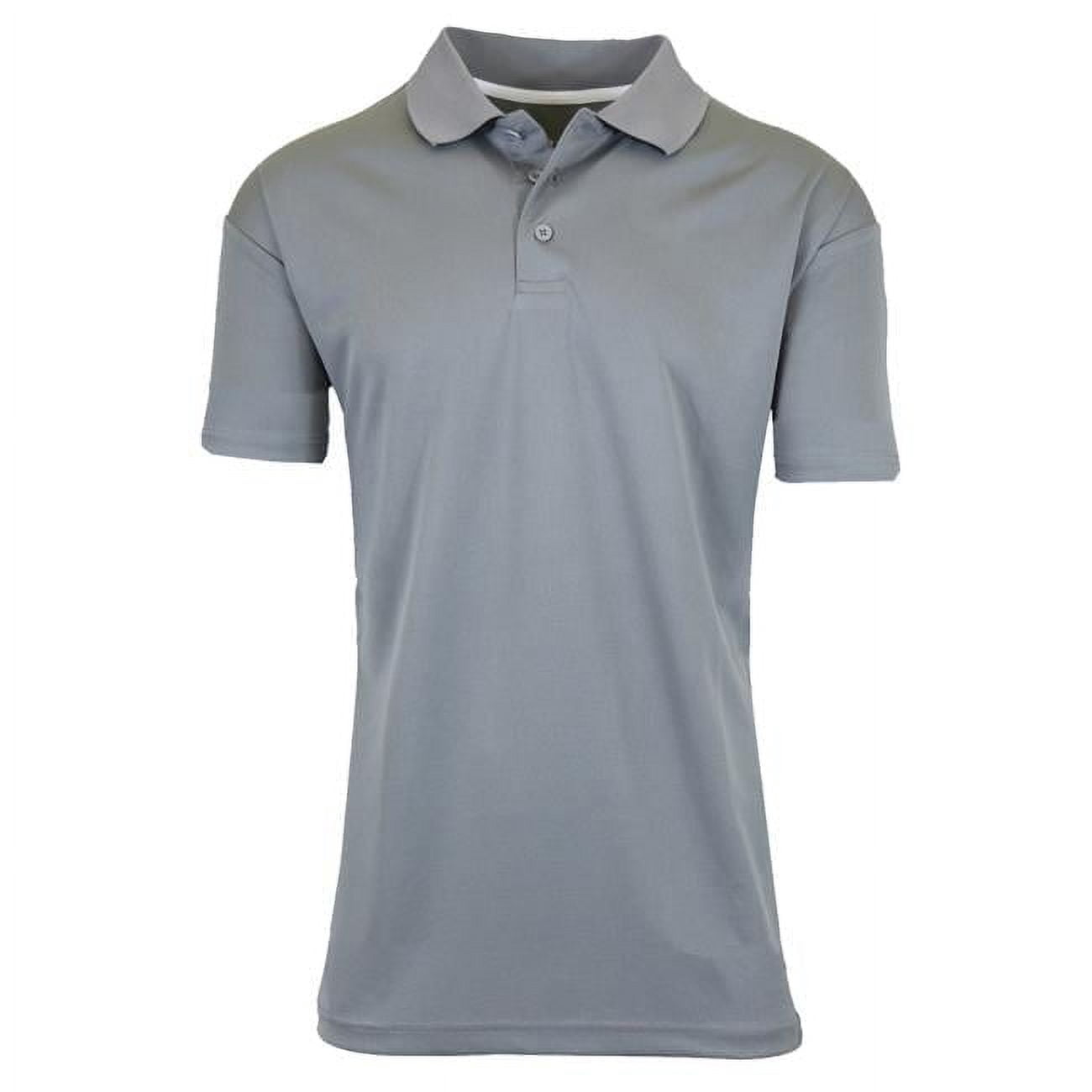 DDI 2368697 Moisture-Wicking Mens Dry Fit Polo Shirts, Gray - Extra ...