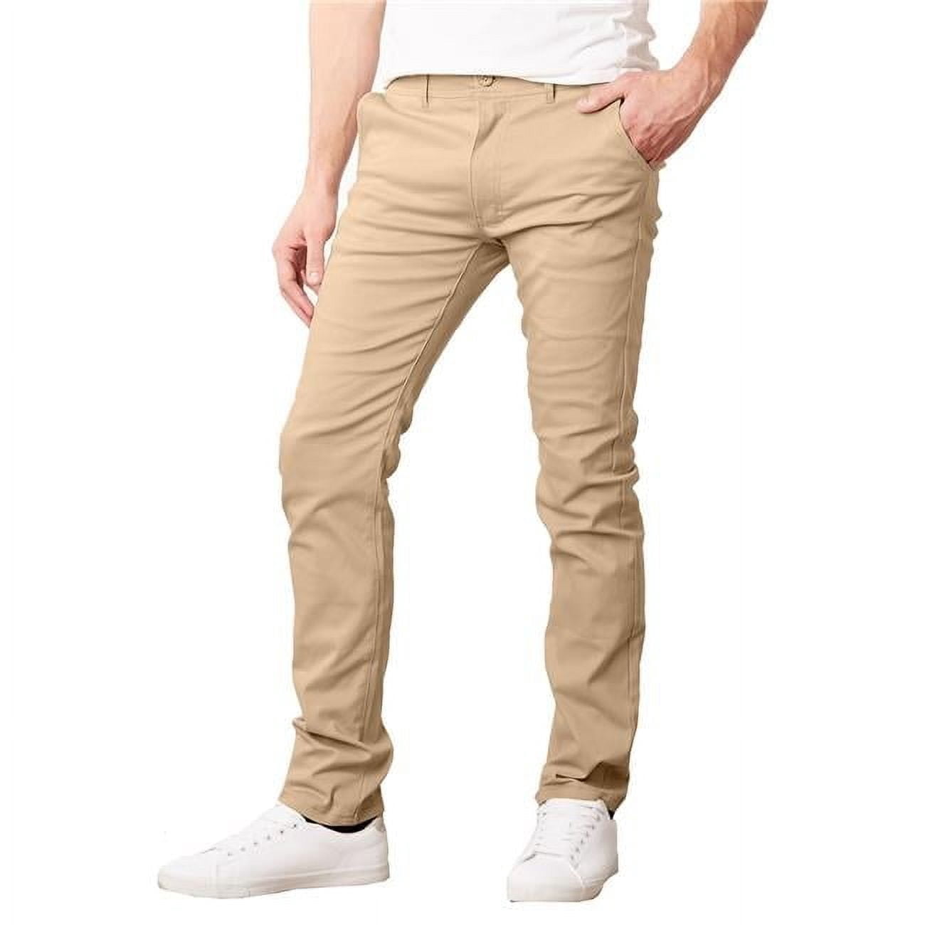 DDI 2368918 34 x 30 in. Mens Super Stretch Slim Pants, Khaki - Pack of ...