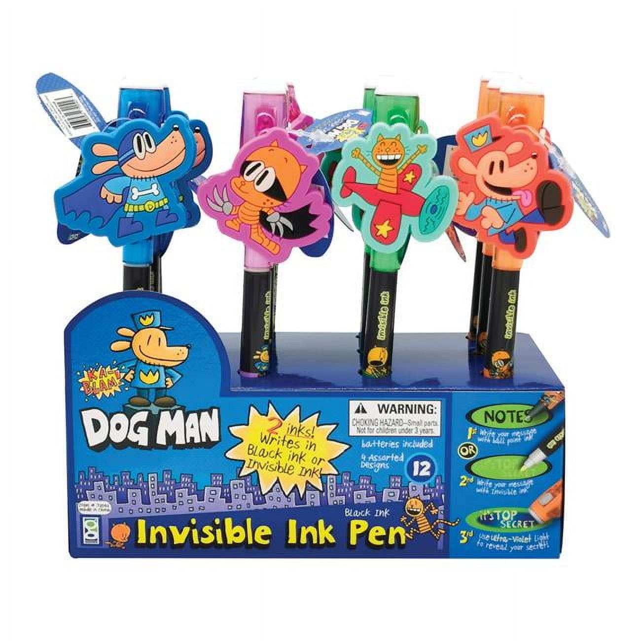 DDI 2372798 Dog Man Invisible Ink Pens, 4 Designs - Black Ink - Case of ...