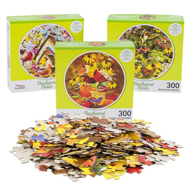 DDI 2375578 Backyard Birds Round Puzzle, Assorted Color - 300 Piece ...