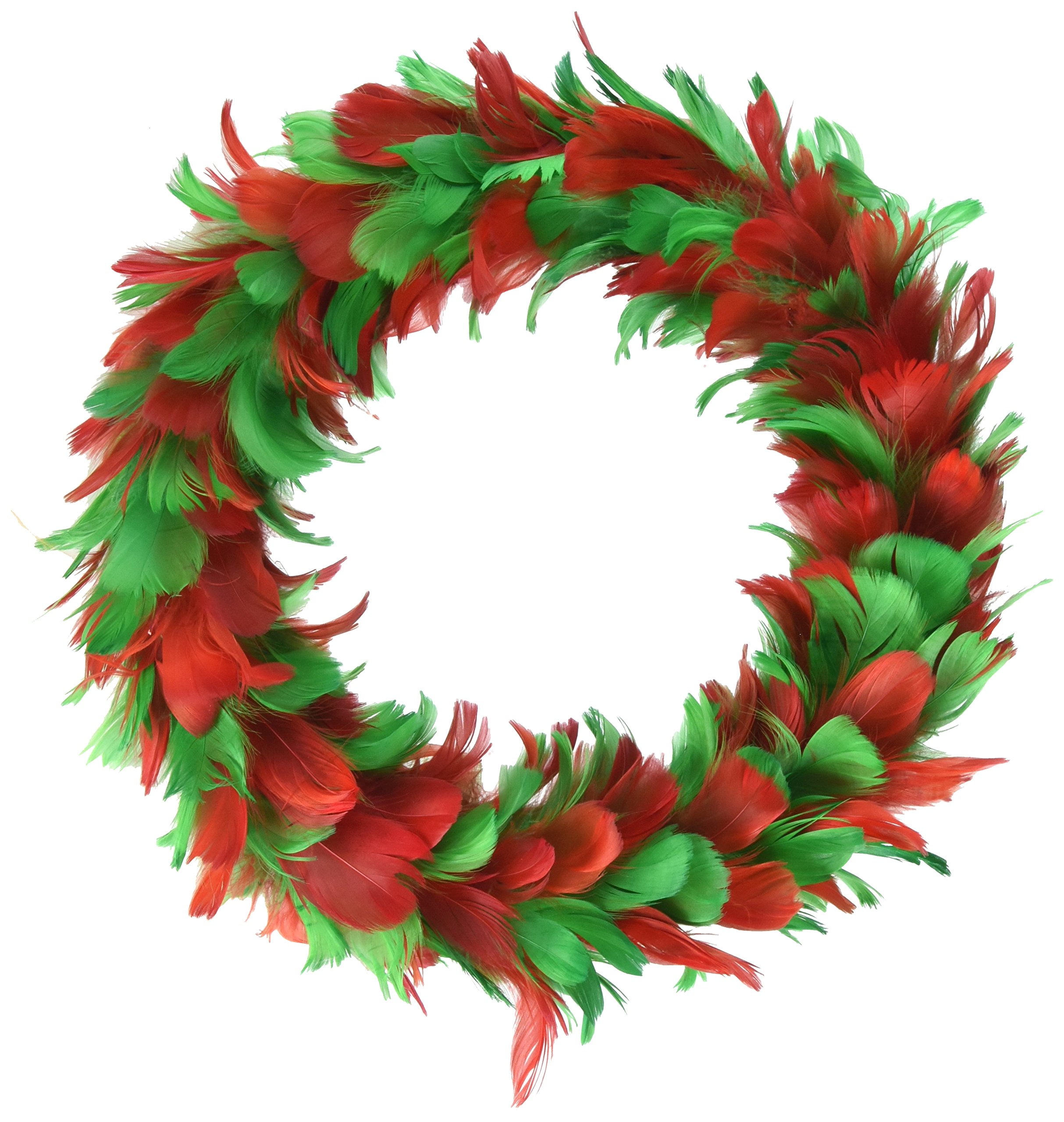 Feather Wreath (red & green) Party Accessory (1 count) - Walmart.com