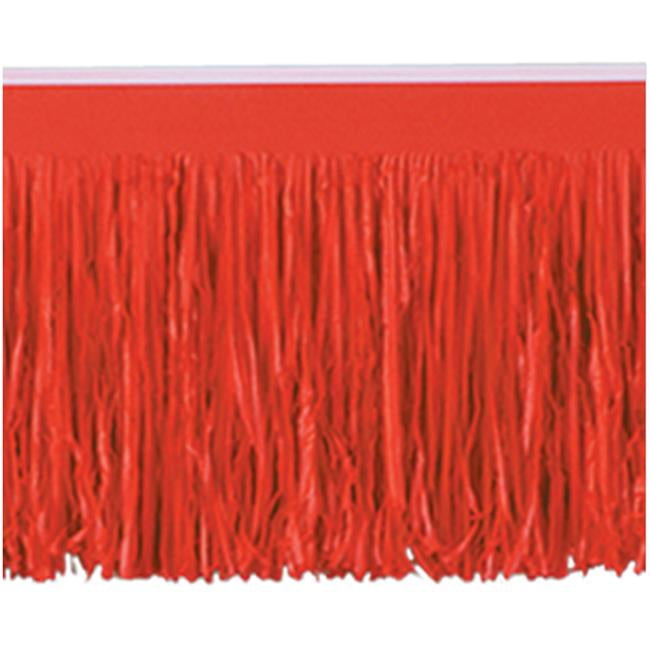 DDI 6-Ply Tissue Fringe Drape - Red - 15in. x 10' - Walmart.com