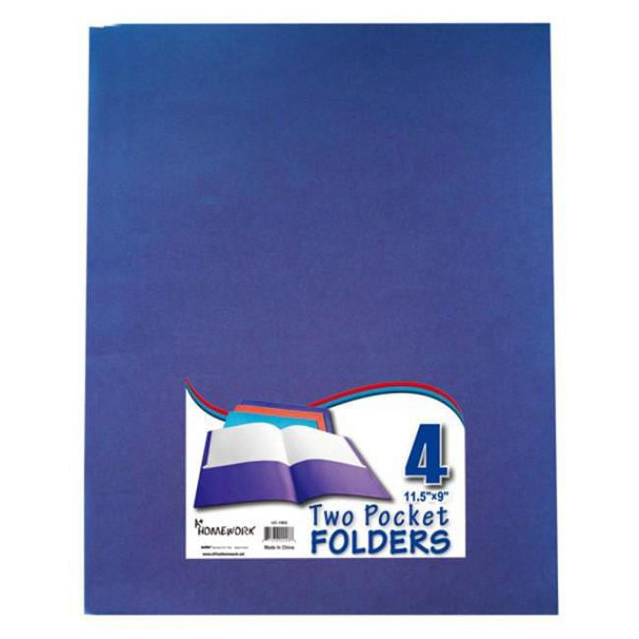 DDI 692589 2 Pocket Paper Folders - 4 Pack, Assorted Colors Case of 48 ...