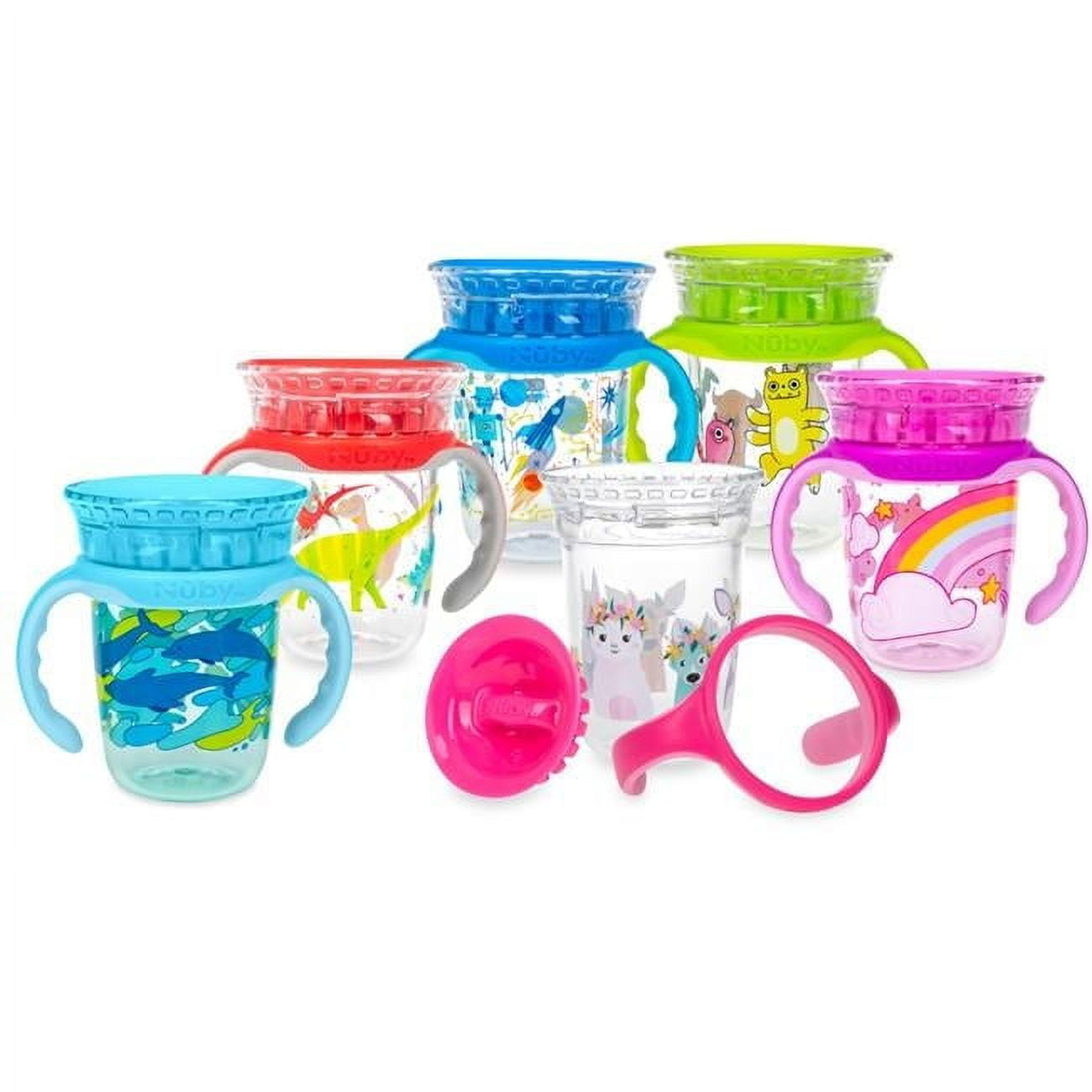 DDI 2362508 8 oz 12M Plus 360 Edge Rim Nuby 2 Stage Drinking Cups - Case of 48 - Walmart.com