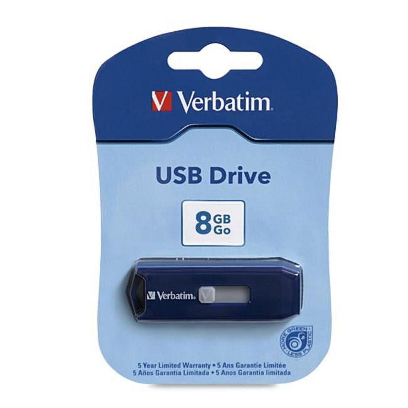 DDI 949250 Verbatim Corporation USB Drive Capless 8GB Blue Case of 4 ...