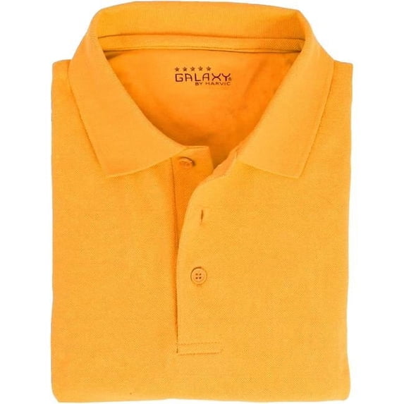 DDI Adult Gold Short Sleeve Polo Shirt - Gold - Small - Walmart.com