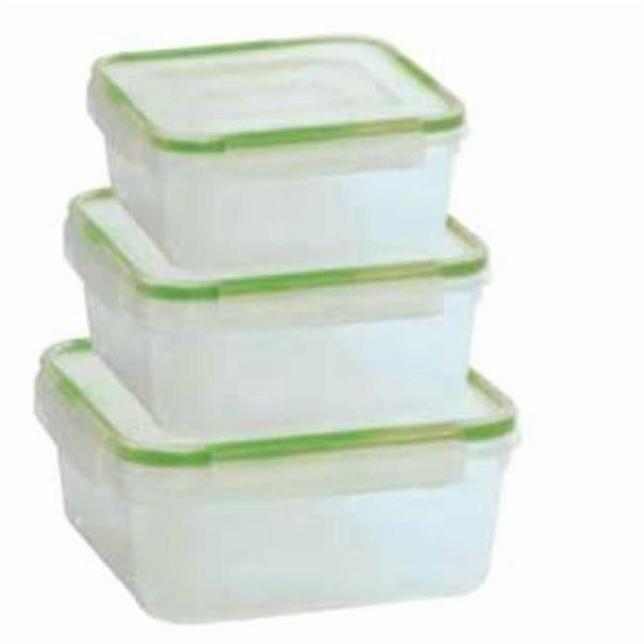 DDI 2385166 Click & Lock Storage Containers - 6 Piece, Green - Assorted ...