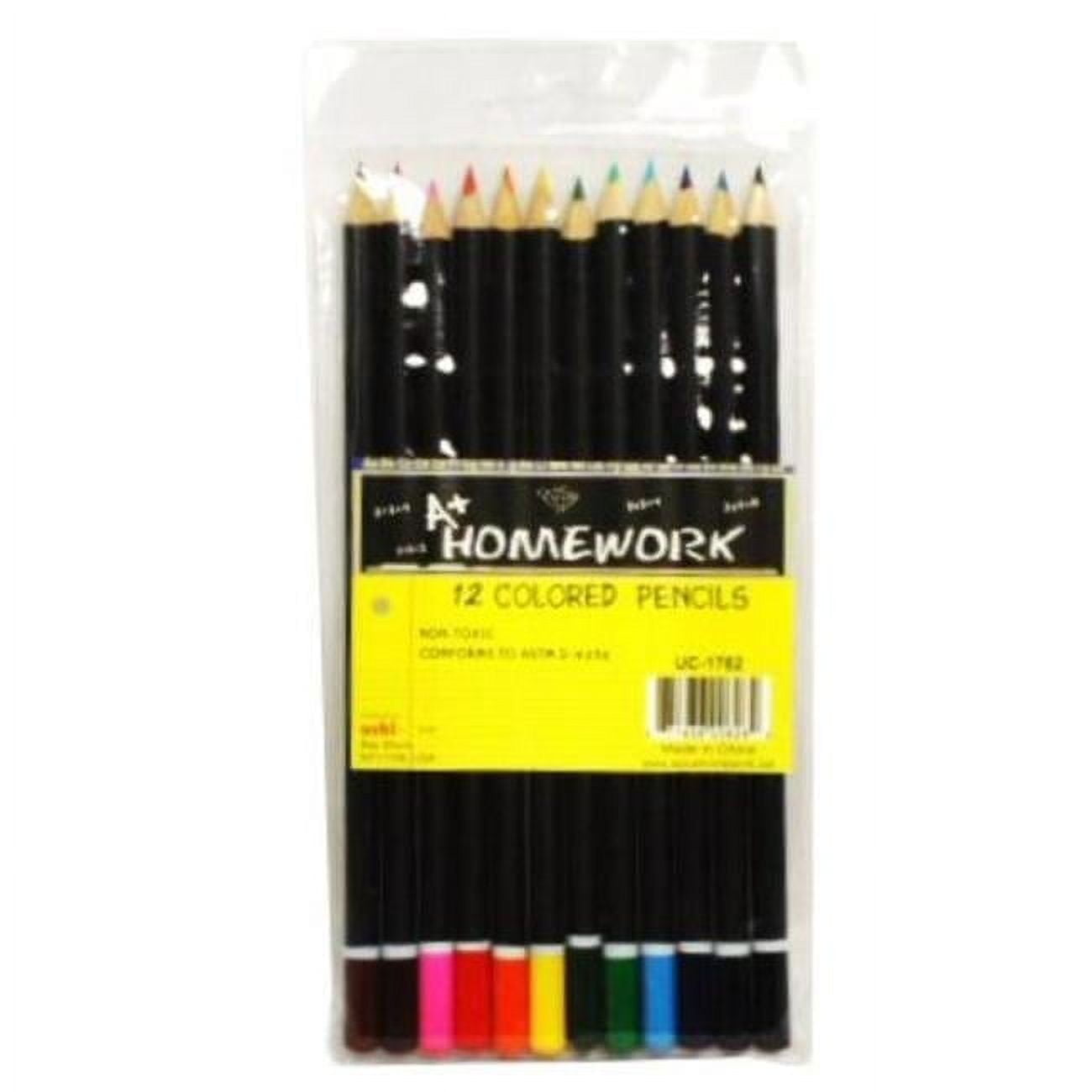 DDI Colored Pencils - Black Barrel - 12 Count - Pre-Sharpened Case of ...