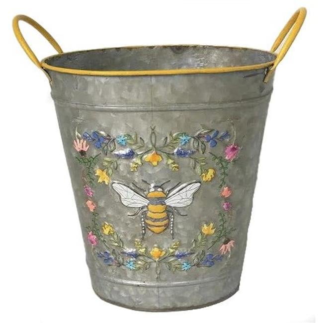 DDI DDI910990 11.42 in. Backyard Expressions Honey Bee Metal Planter ...