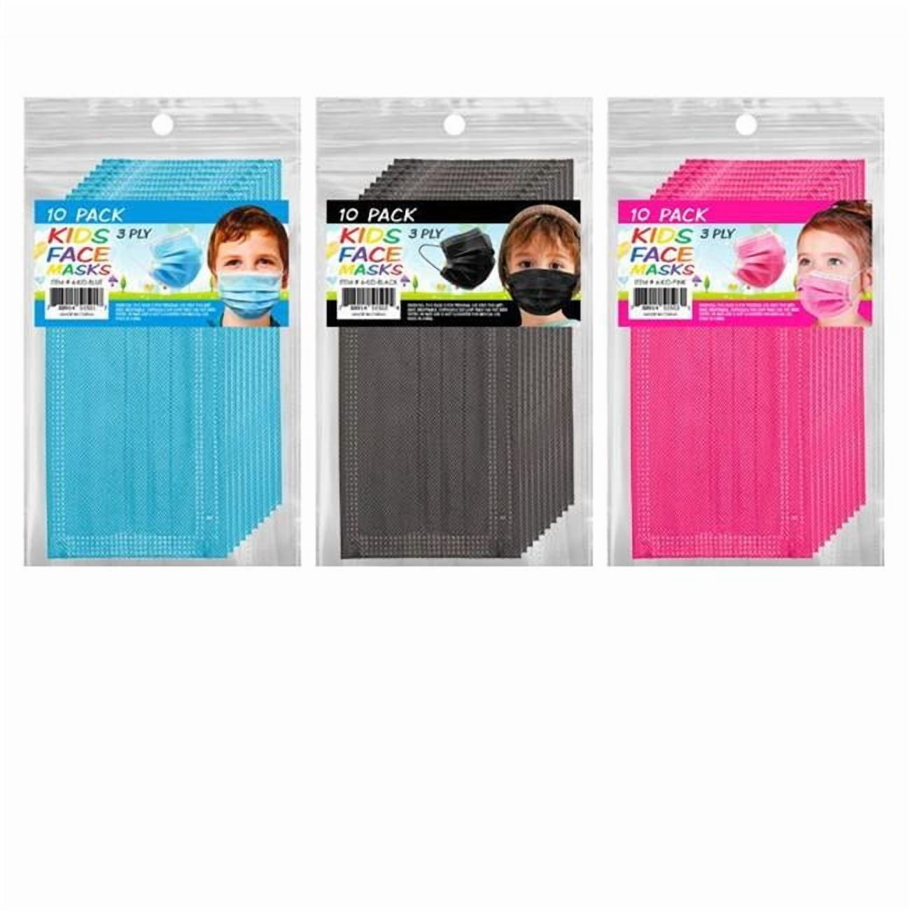DDI 2349729 Disposable Kids Face Masks - Assorted Color, 3-Ply, Floor ...