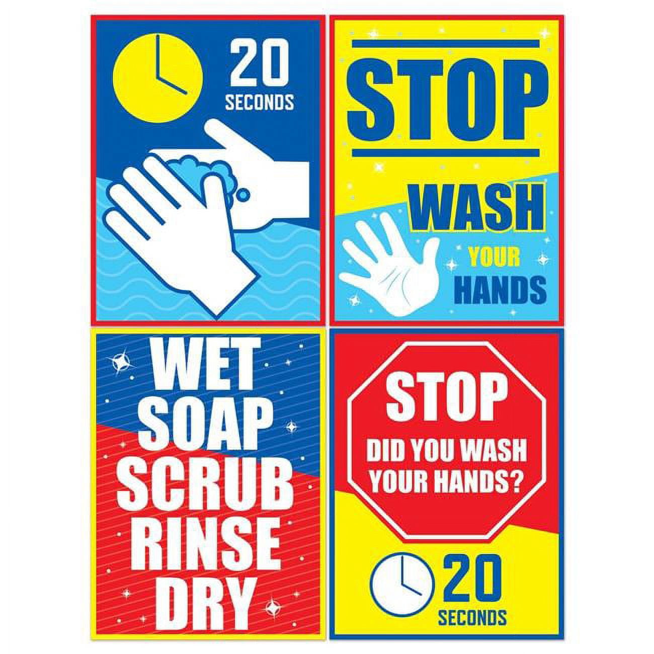 DDI Hand Washing Wall Signs - Assorted Case of 48 - Walmart.com