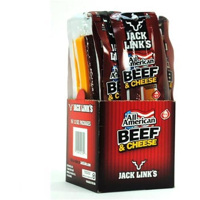 DDI Jack Links Snack - American Beef and Cheese Stix 1.2 oz - Walmart.com