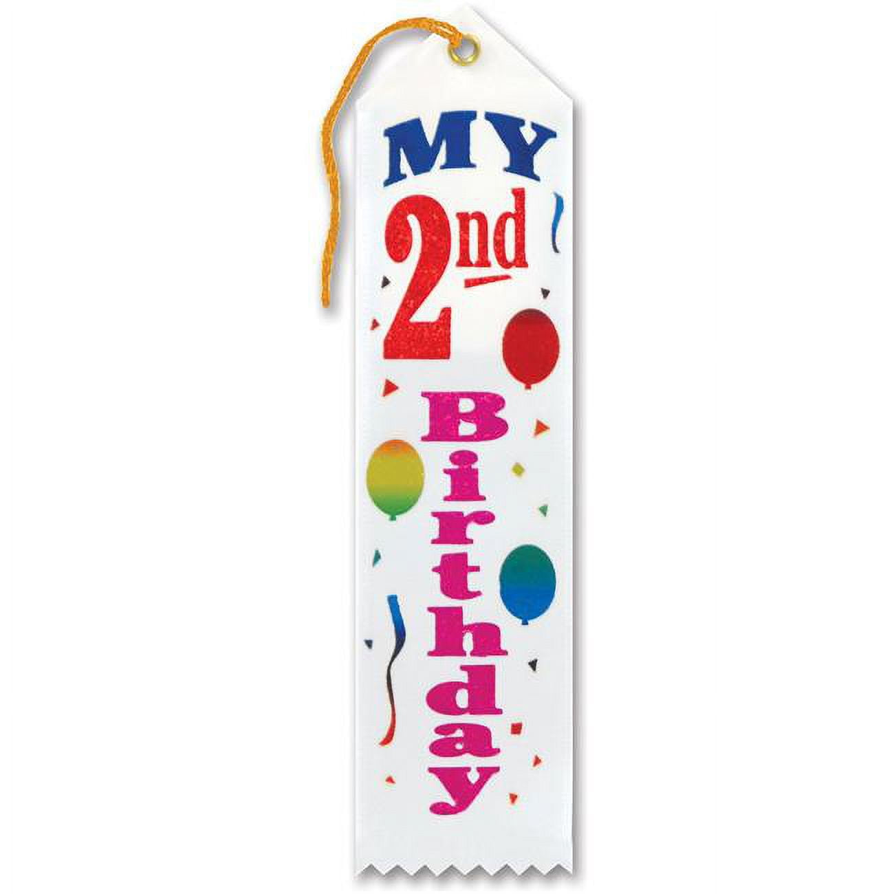 DDI My 2nd Birthday Award Ribbon Case of 36 - Walmart.com
