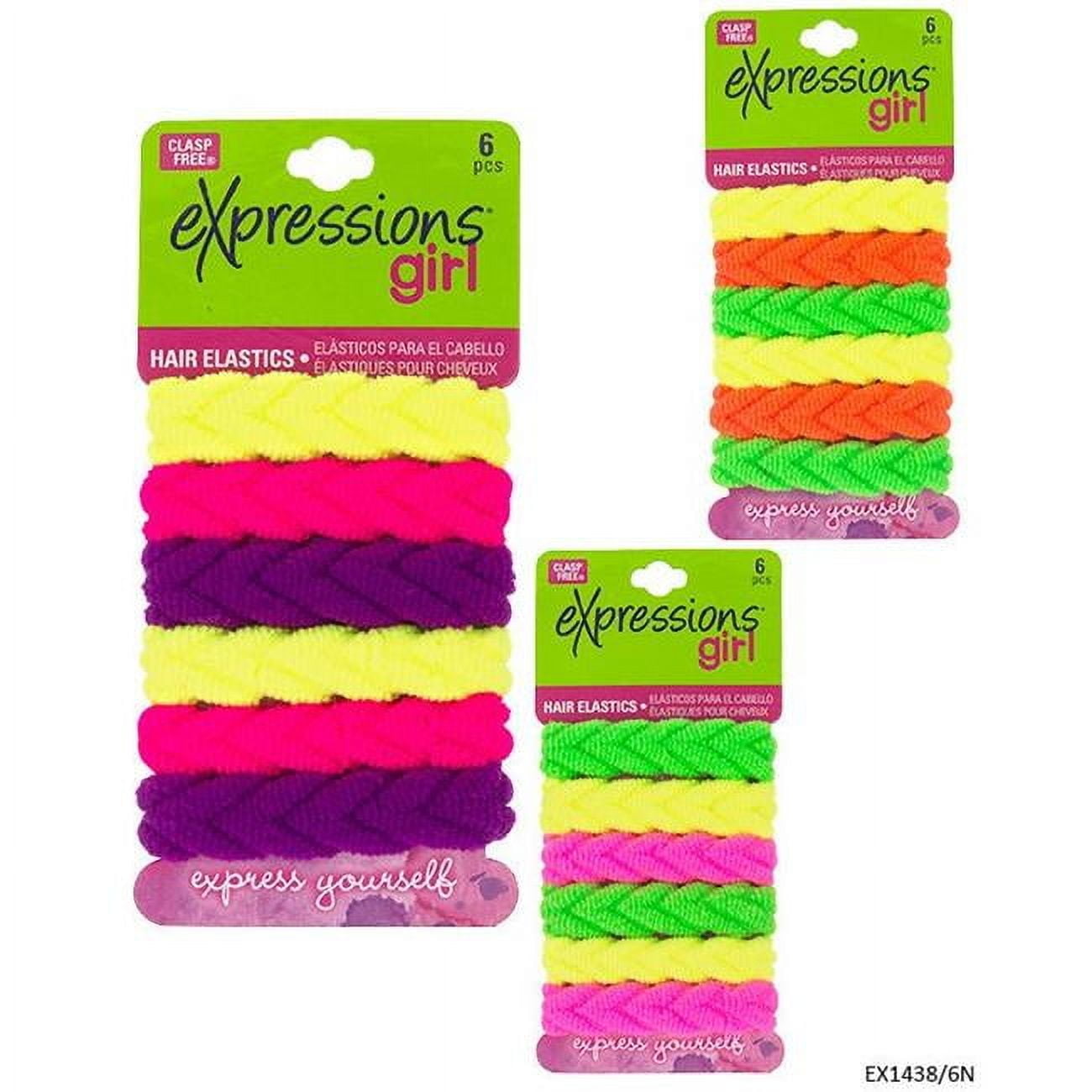 DDI Neon Clasp Free Faux Braid Elastics - 6 Piece - Assorted Case of 48 ...