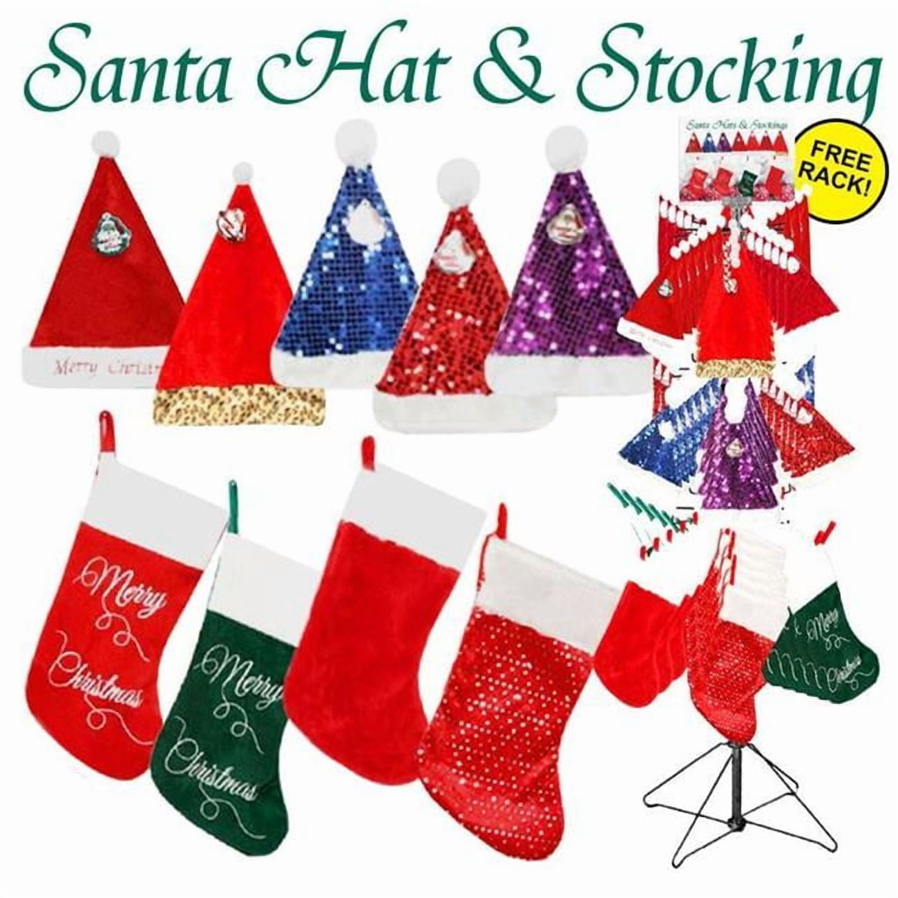 DDI 2357215 Santa Hats & Stockings - Cotton, Assorted Color - Case of ...