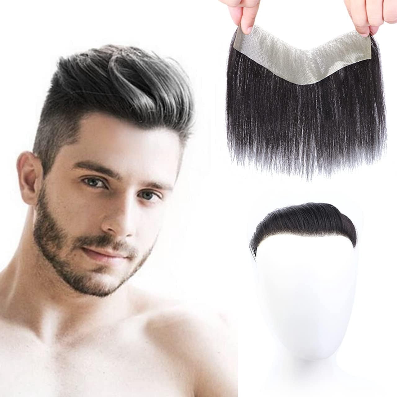 DDIVINE Hair Patch for Men 100 Natural Human Hair Wigs with Wide PU ...