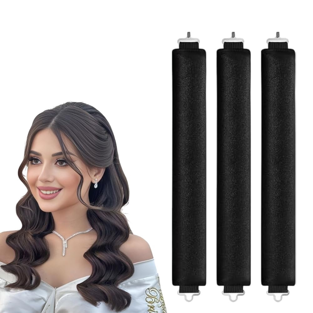 DDIVINE Overnight Curls Heatless Hair Curler No Heat Satin Curling Rods ...