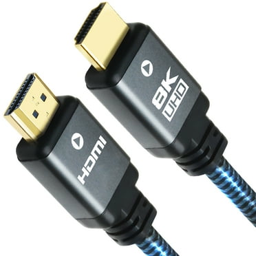 Yauhody 8K HDMI 2.1 Certified Cable 6ft, 48Gbps Ultra High Speed Heavy ...
