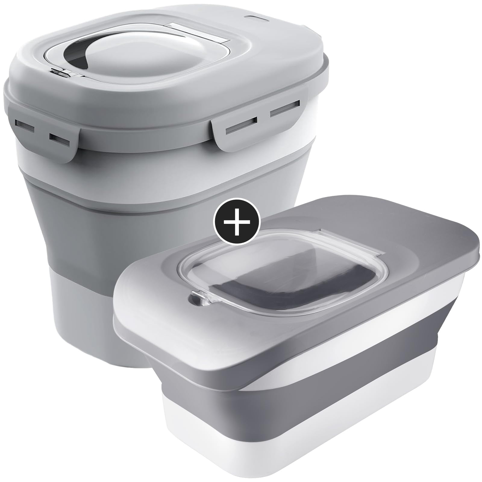 DDMOMMY 32-45LBS Dog Food CCF19 Storage Containers, Collapsible Dog ...