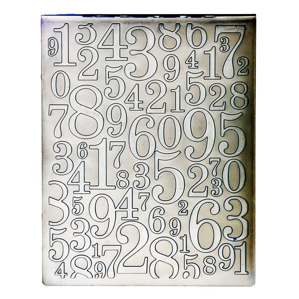 DDOUJOY Numbers 0-9 Background STF9 Plastic Embossing Folders for Card ...