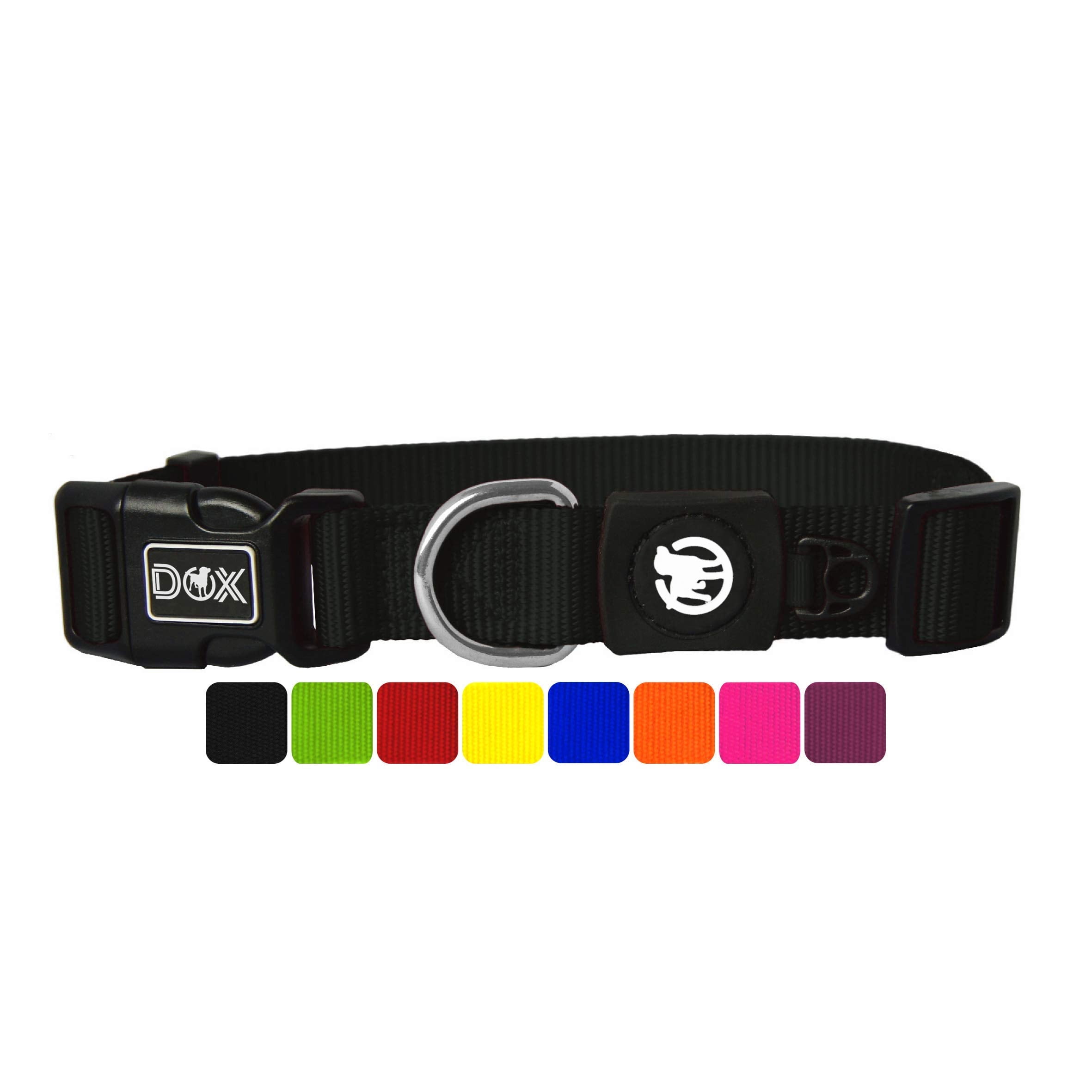 DDOXX Nylon Dog Collar - Adjustable, Strong for Medium & Large Dogs, XS ...