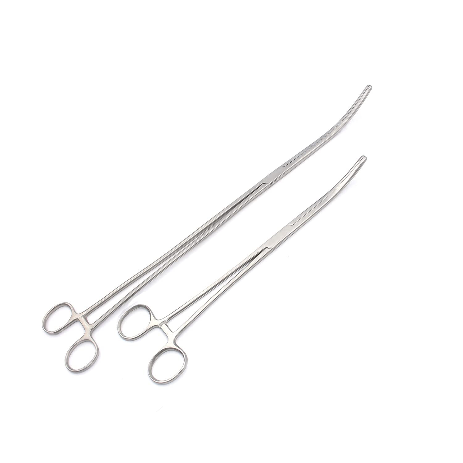 DDP Stainless Steel Curved Tip Fishing Locking Forceps 12" + 15" Set of ...