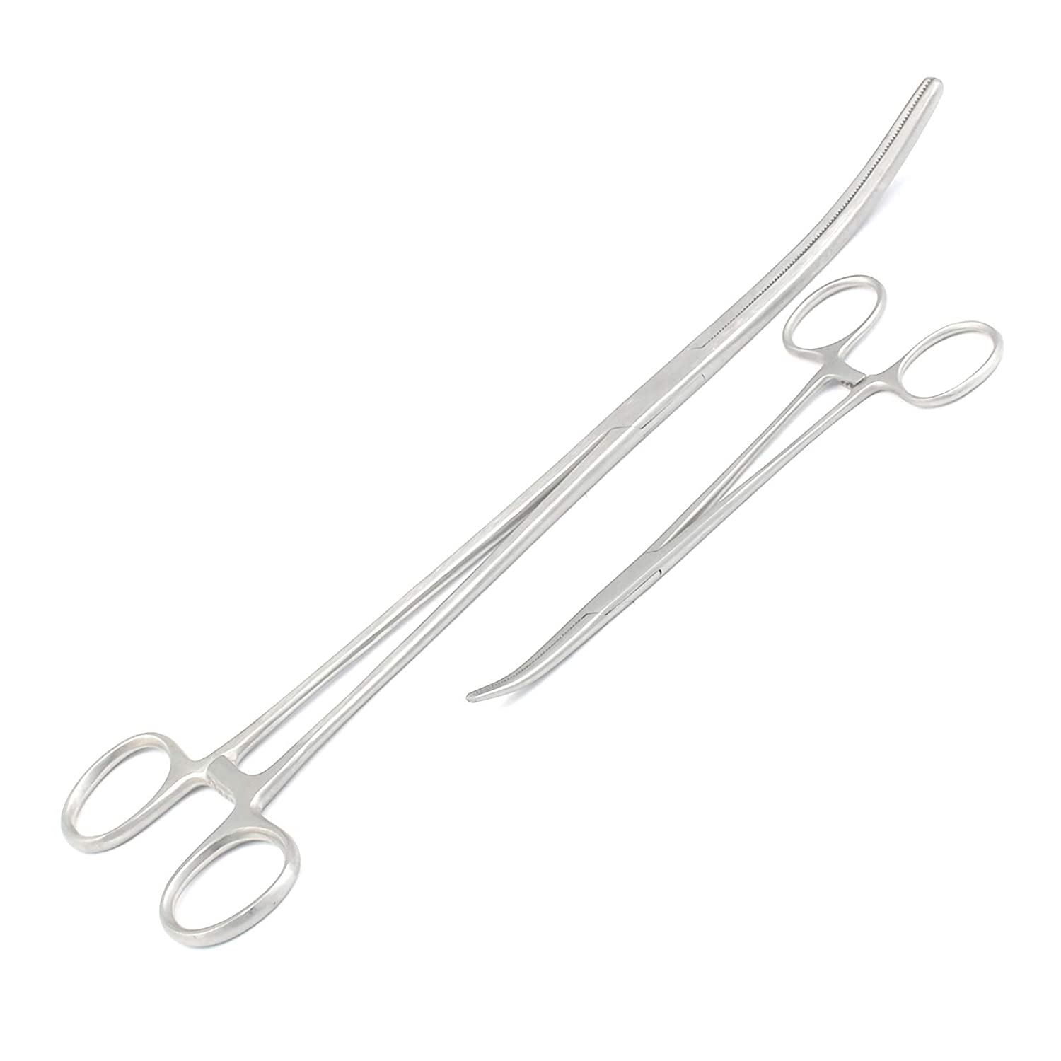 DDP Stainless Steel Curved Tip Fishing Locking Forceps 6" + 12" Set of ...