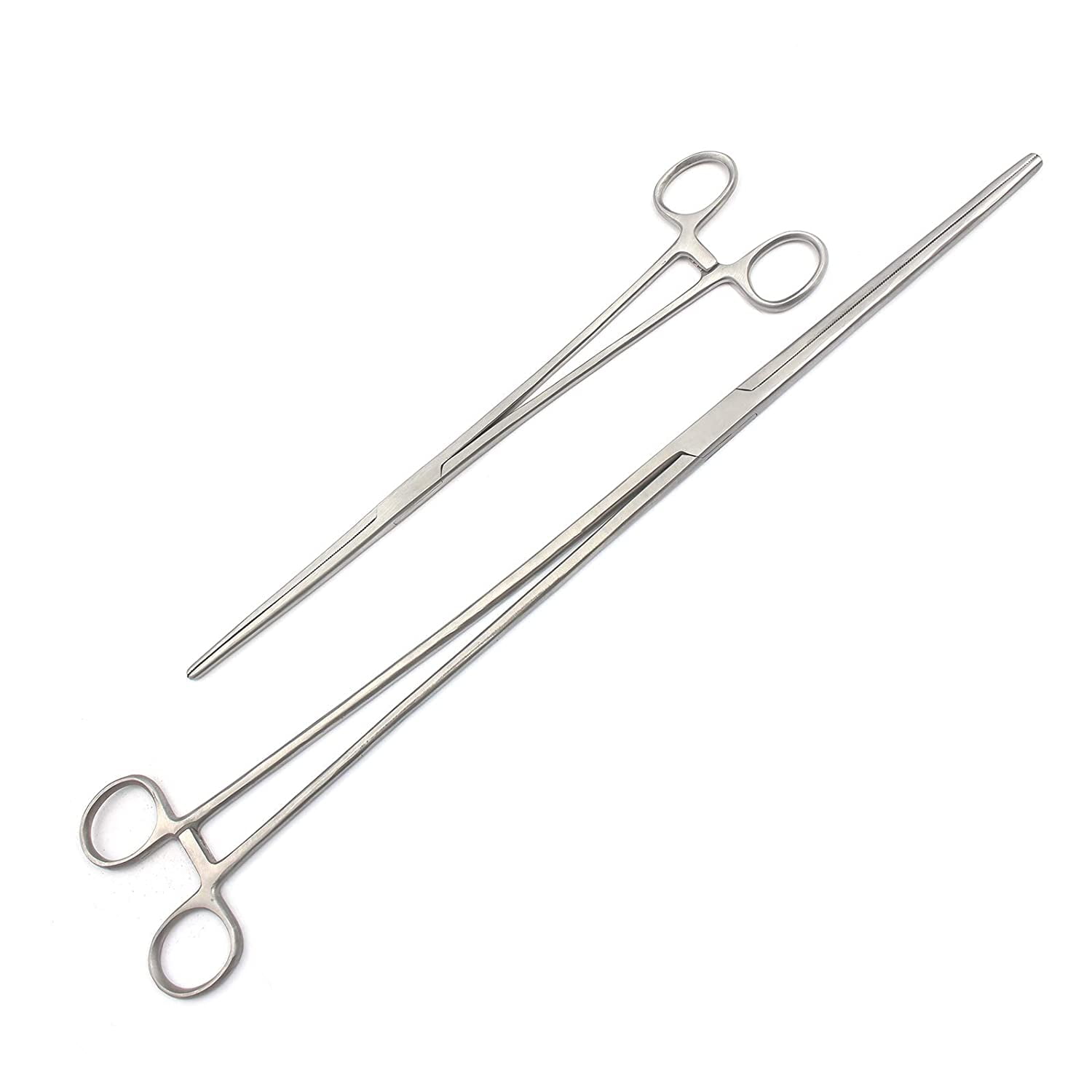 DDP Stainless Steel Straight Tip Fishing Locking Forceps 12" + 15" Set ...