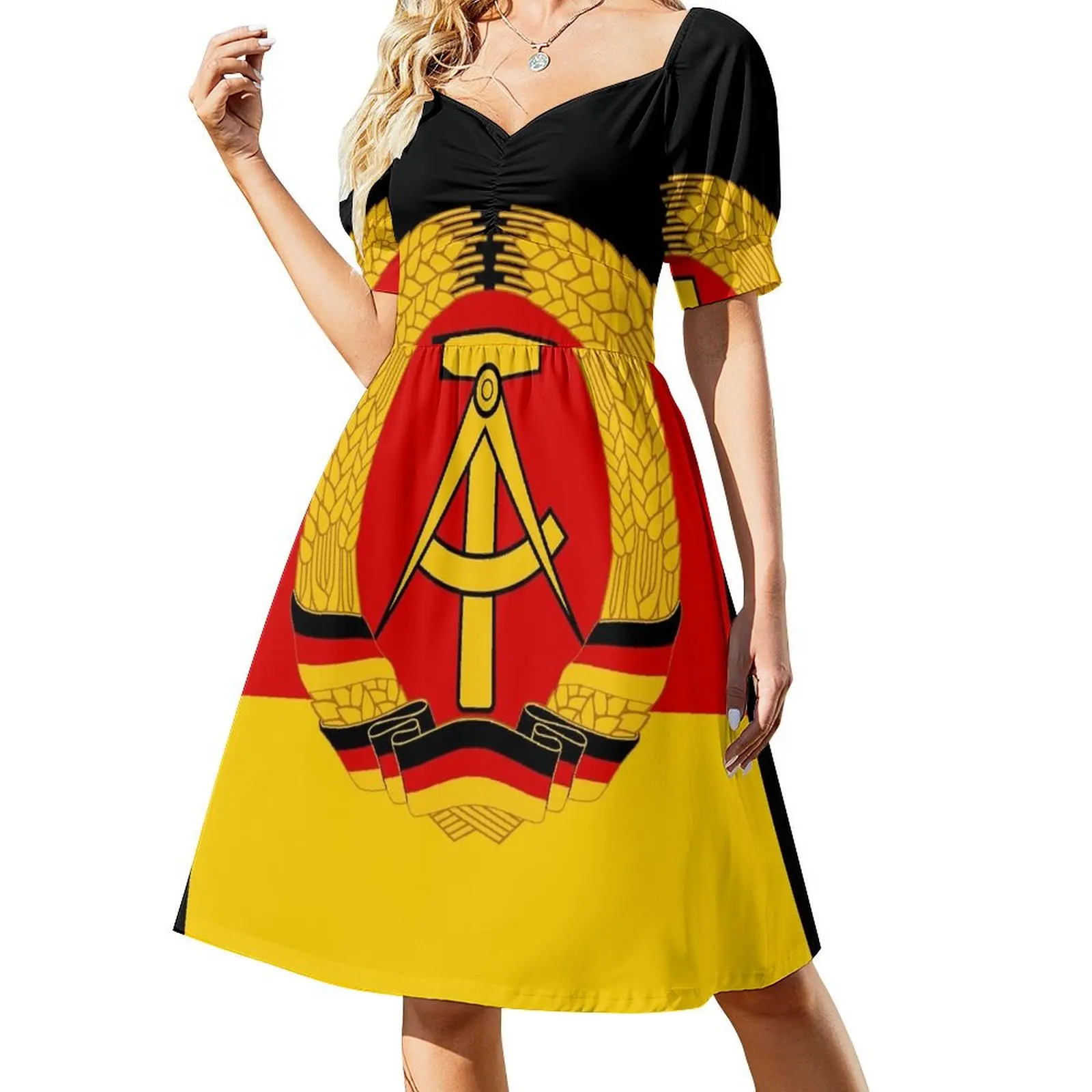 DDR Flag Sleeveless Dress Aesthetic clothing Dress woman Dress ...