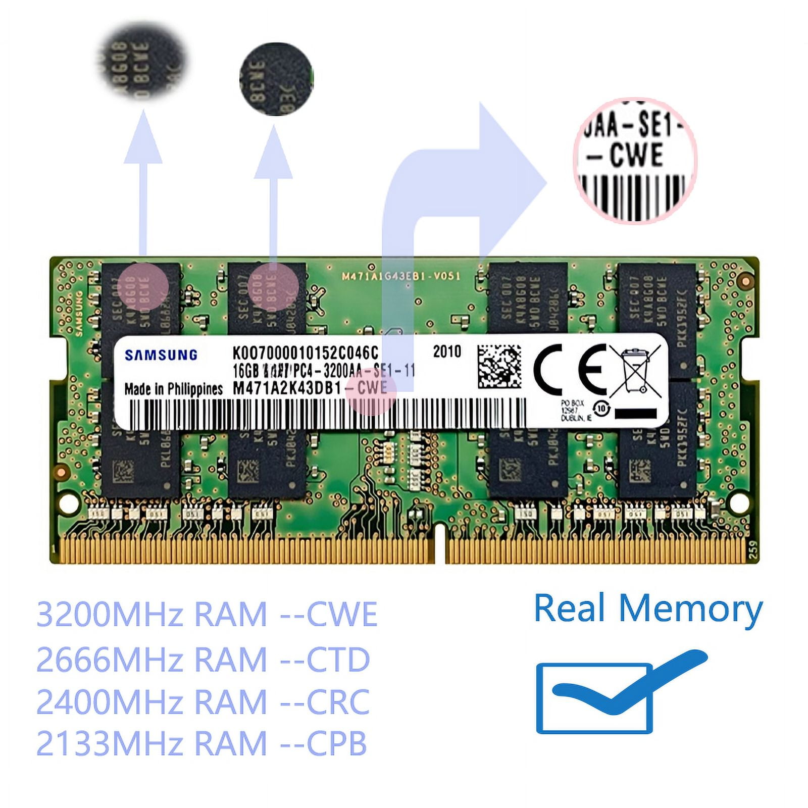 DDR4 4GB 8GB 16GB 32GB 64GB 2400mhz 2133 2666mhz 3200mhz Sodimm Notebook High Performance Laptop ...