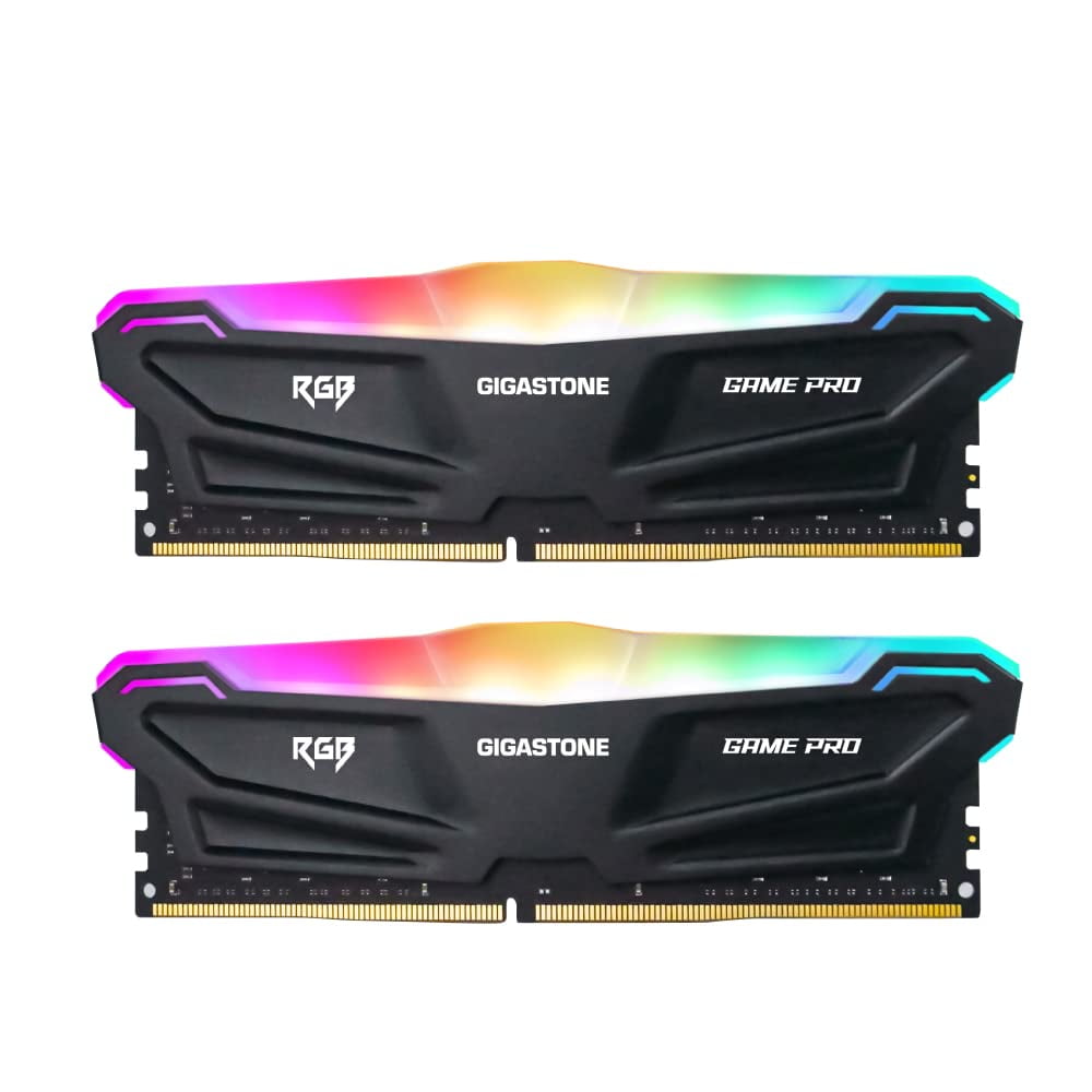 【DDR4 RAM】 Gigastone Black RGB Game PRO Desktop RAM 16GB (2x8GB) DDR4 ...