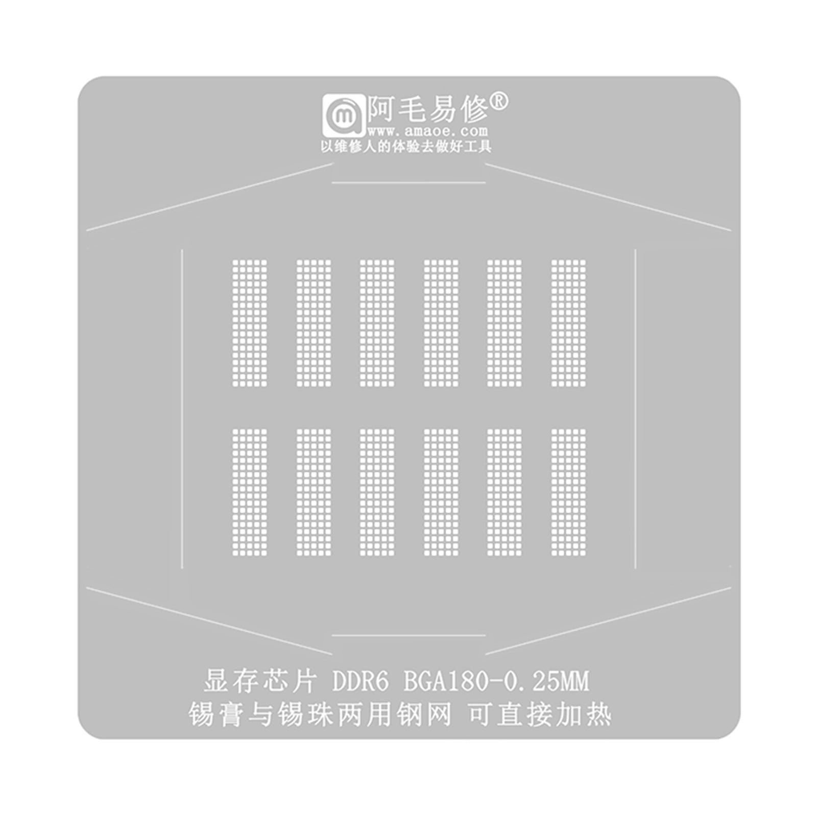 DDR6 BGA180 Reballing Set GPU IC Chip Solder Plate Location Platform ...