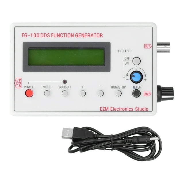 DDS Function Generator Digital Display Waveform Signal Source Frequency ...