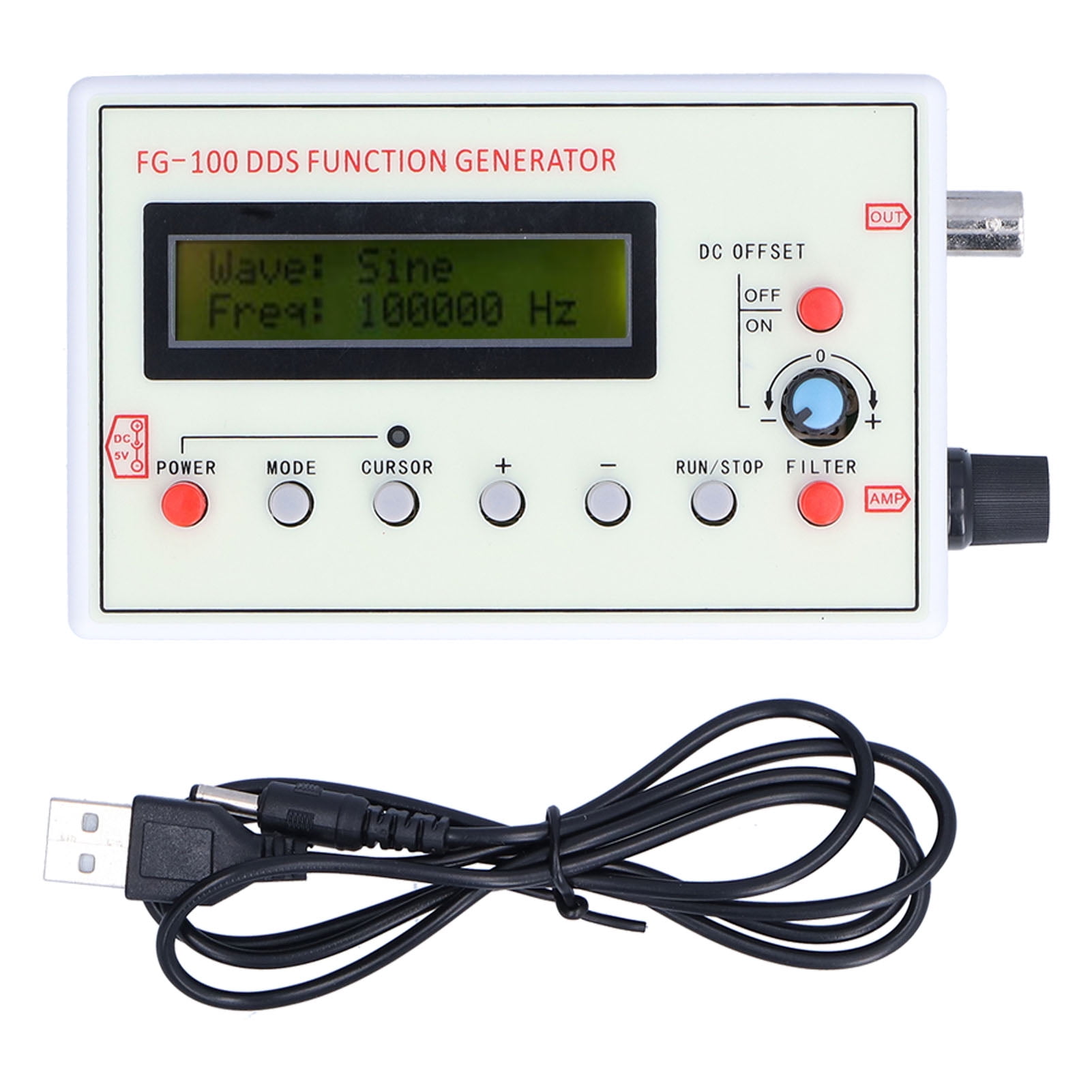 DDS Functional Signal Generator Sine/Square/Sawtooth Triangle Wave FG ...