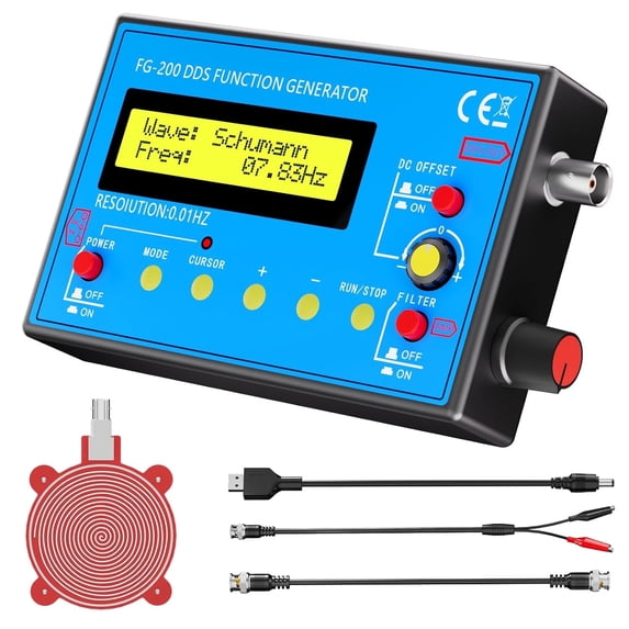 DDS Signal Generator 1Hz-500kHz Portable Multifunction with Schumann ...