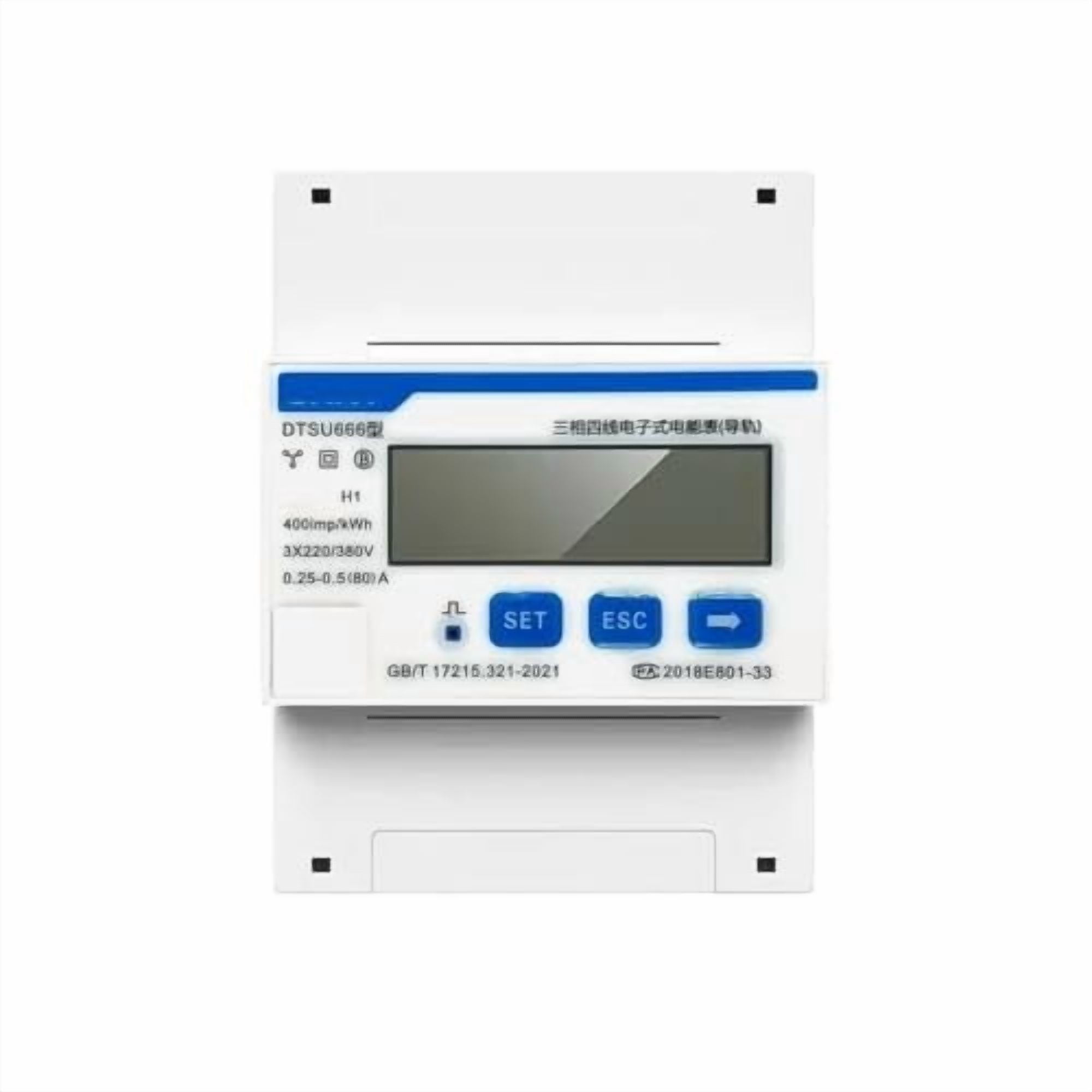 DDSU666 DTSU666 Single Phase DIN Rail RS485 Bi-Directional Smart Energy Power Electric Current ...