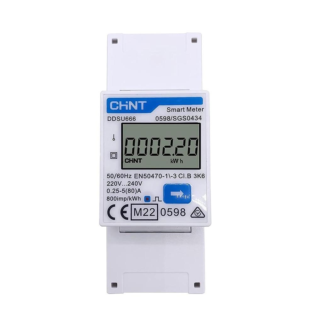 DDSU666 Electricity Meter Single Phase Rail DIN Certificate PV System Charger - Walmart.com