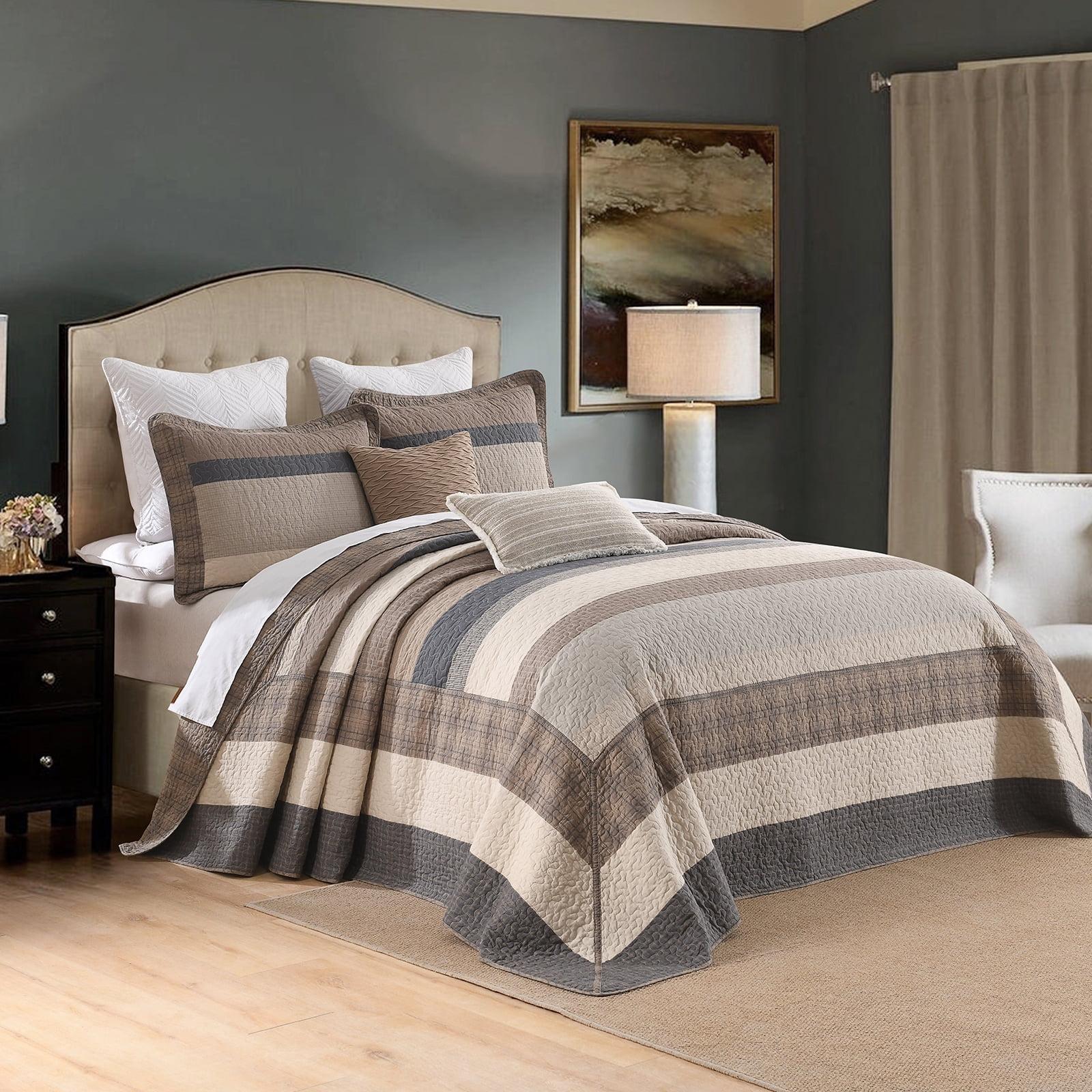DDUOXIN Oversized California King Bedspread, 120 X 120 Cal King ...