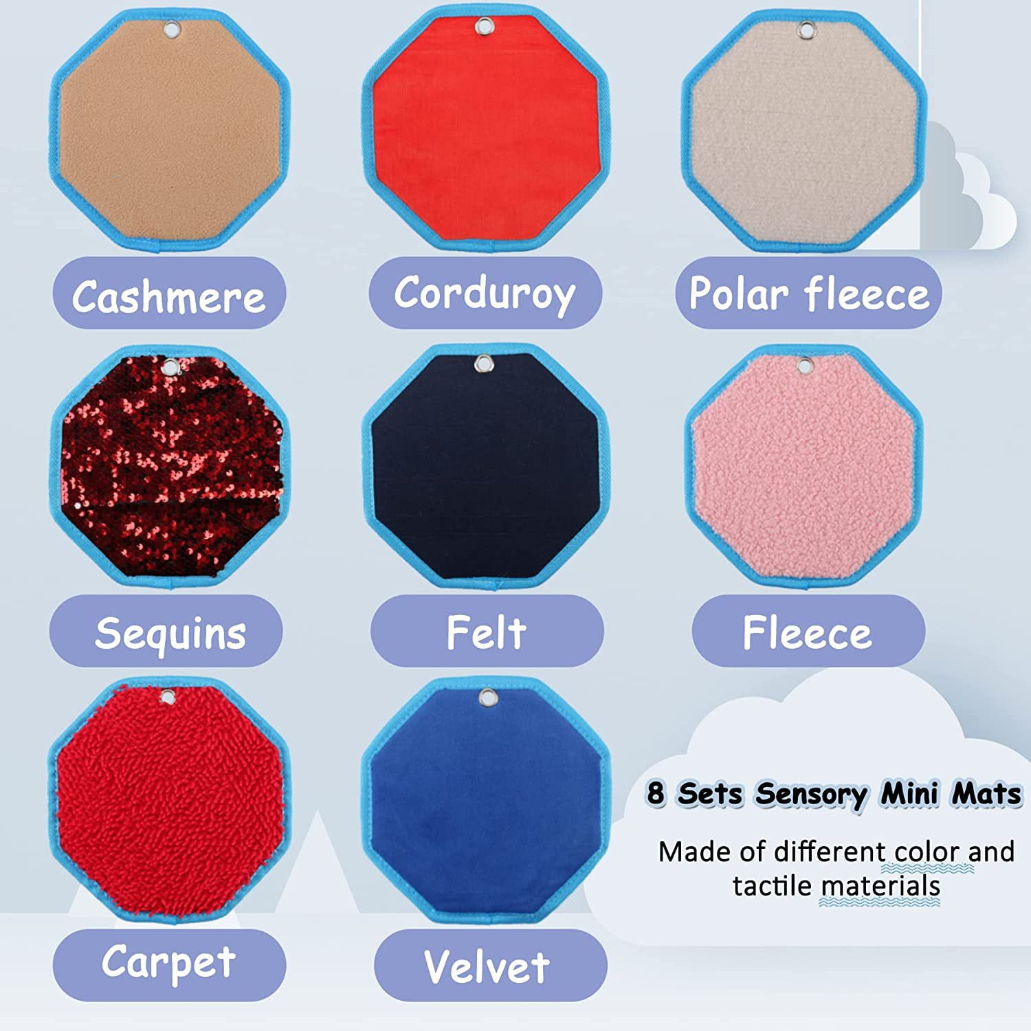 DDWD 12 sets sensory mat various texture sensory floor various shapes ...