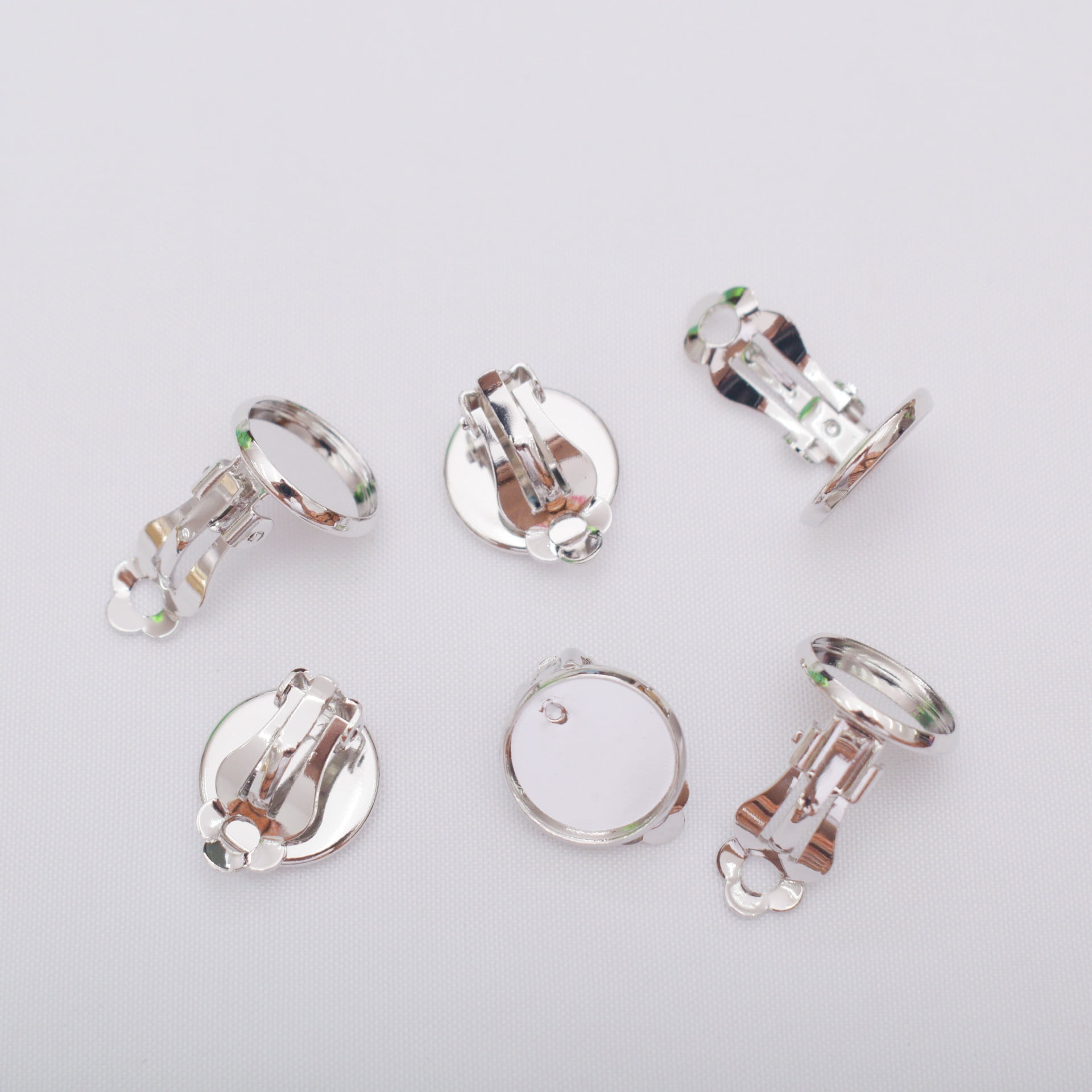 DDWD Color retention 14K gold ear clip tray 12mm bottom holder without ...